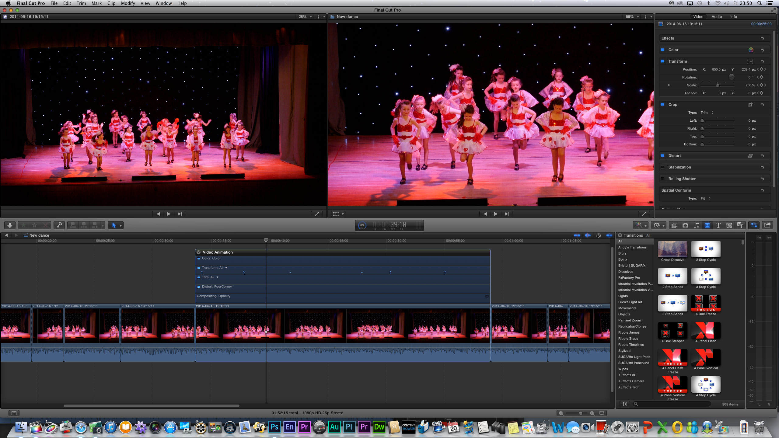 4K on 1080 25p timeline via FCPX with zoom added – HD Warrior